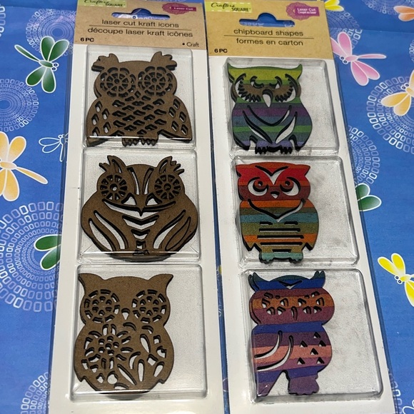 Crafters Square | Art | Crafters Square Owl Laser Cut Kraft Owl Icons ...